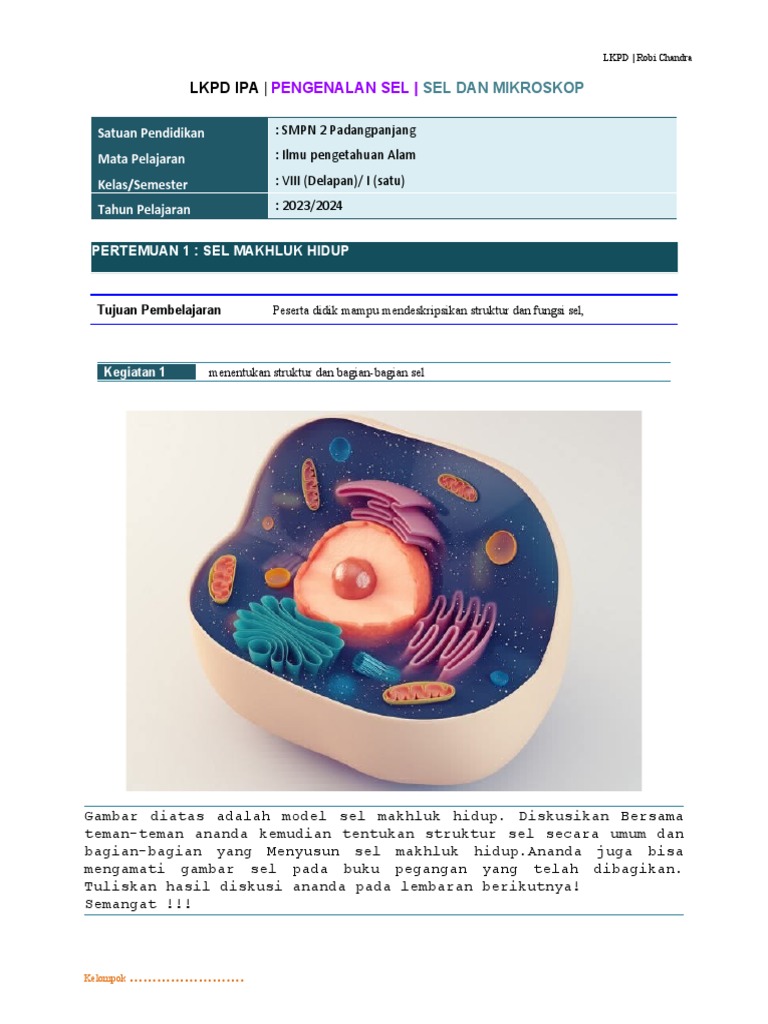 Modul Ajar Sel Dan Mikroskop | PDF