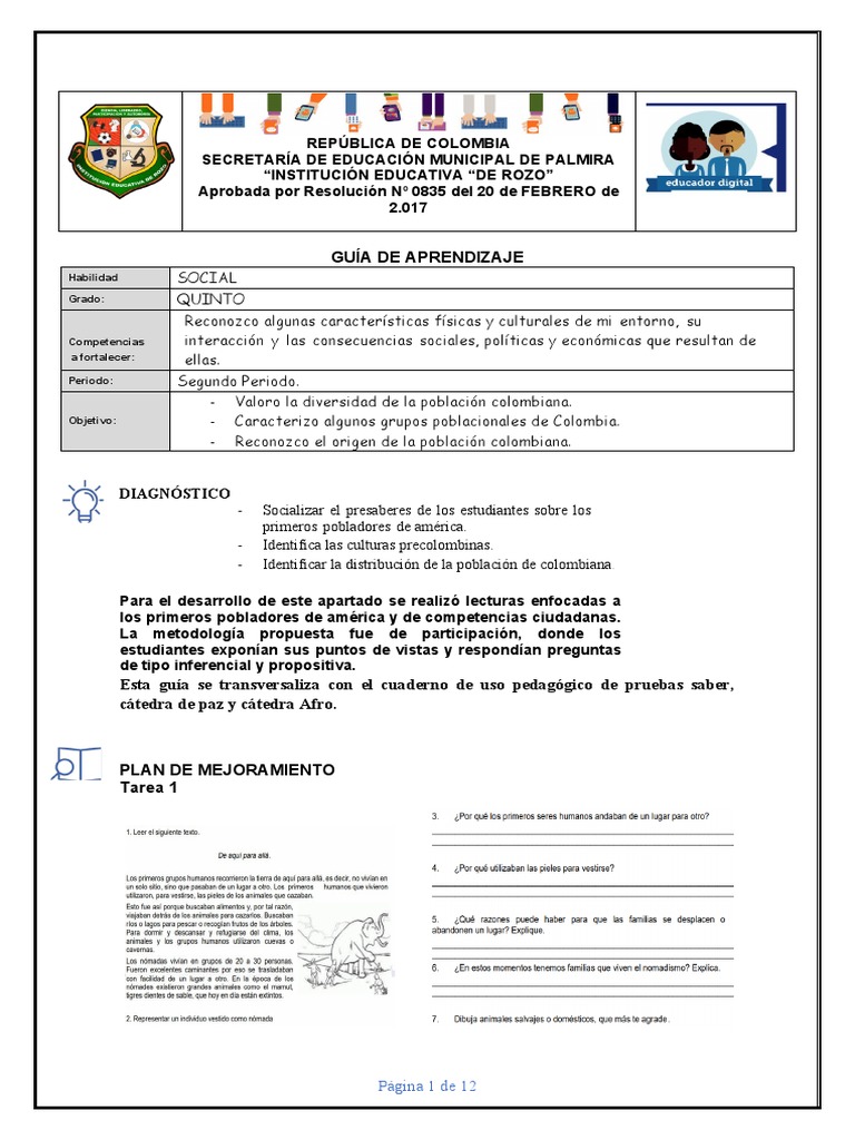 Guia de Aprendizaje Periodo 2 | PDF | Colombia