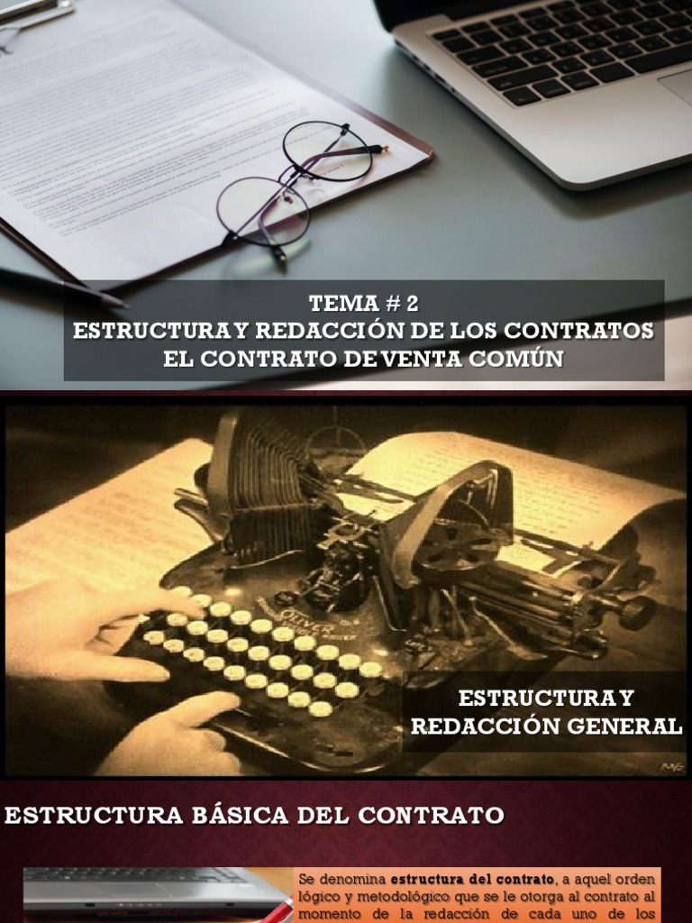 Tema # 2 Estructura y Redacción de Los Contratos - Contrato de Venta Común 2021 | PDF | Derecho ...
