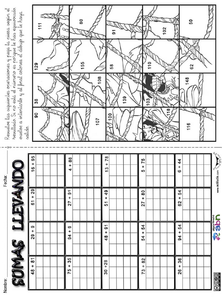 01-sumas-2-sumandos-y-2-dígitos-003ABN Prueba | PDF
