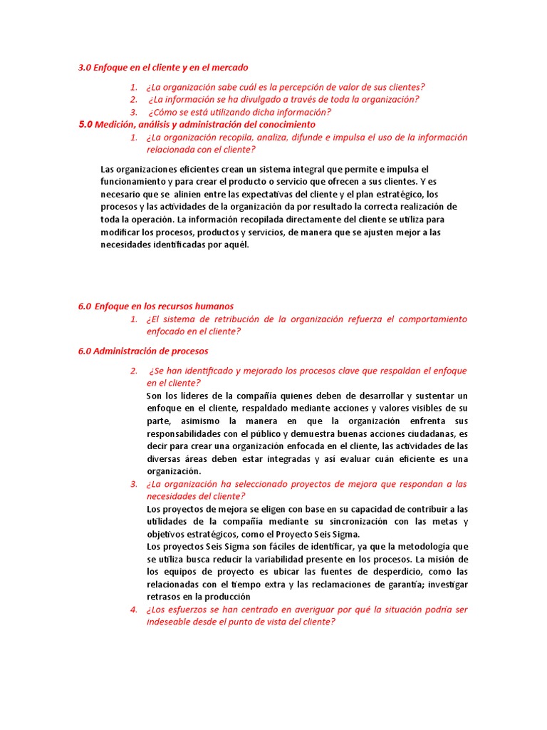 Cuestionario de Preguntas Adm. Calidad | PDF | Calidad (comercial ...