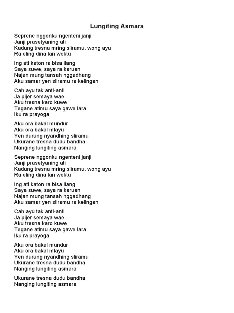 Lungiting Asmara | PDF