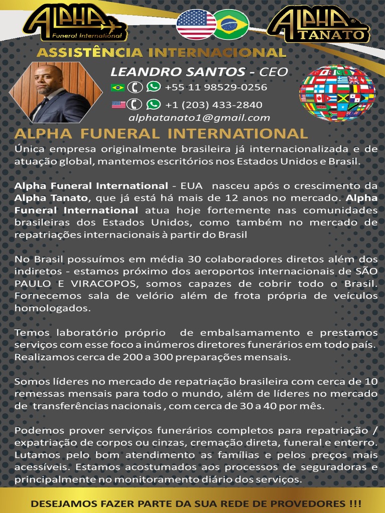 2021-Apresentação - Alpha Funeral | PDF | Brasil