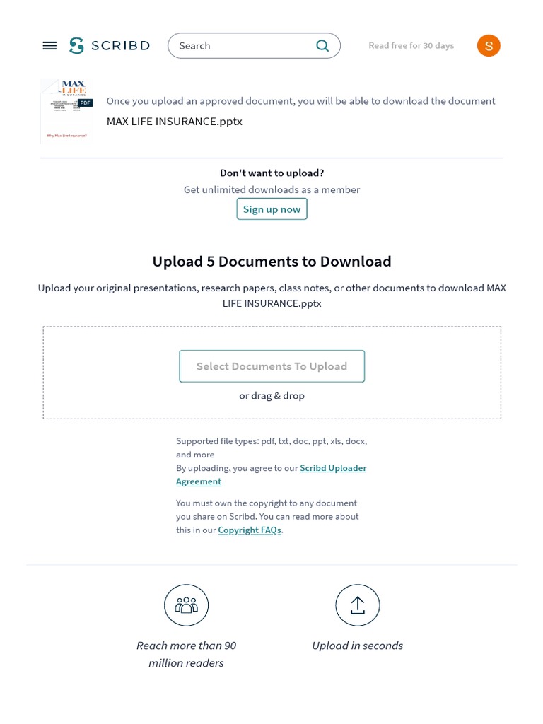 Upload A Document - Scribd3 | PDF | Scribd | Online Services