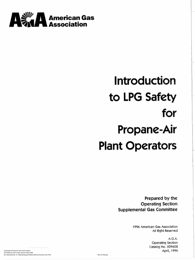 AGA-Introduction To LPG Safety For Propane-Air Plant Operators | PDF