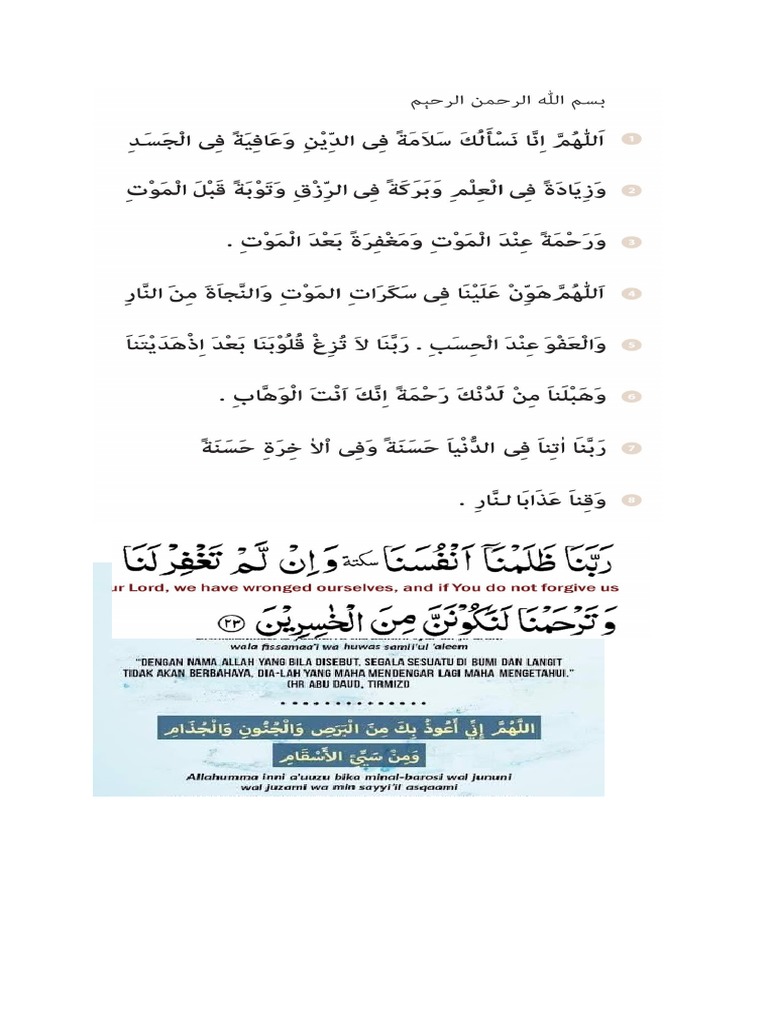 DOA SELAMAT RINGKAS | PDF