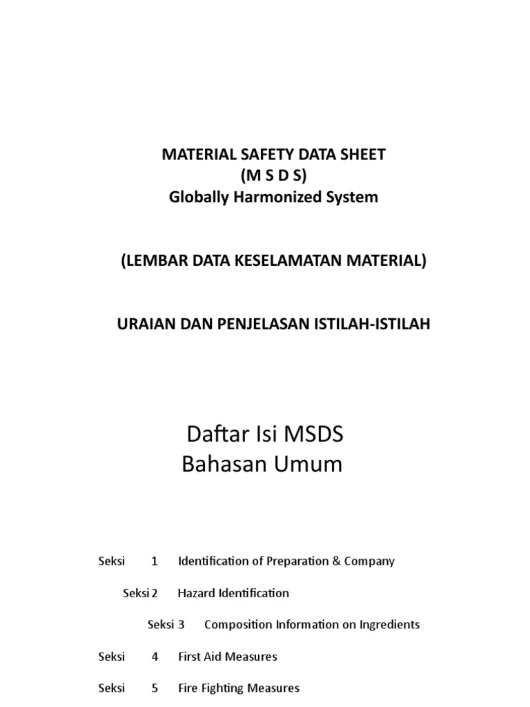 MSDS | PDF