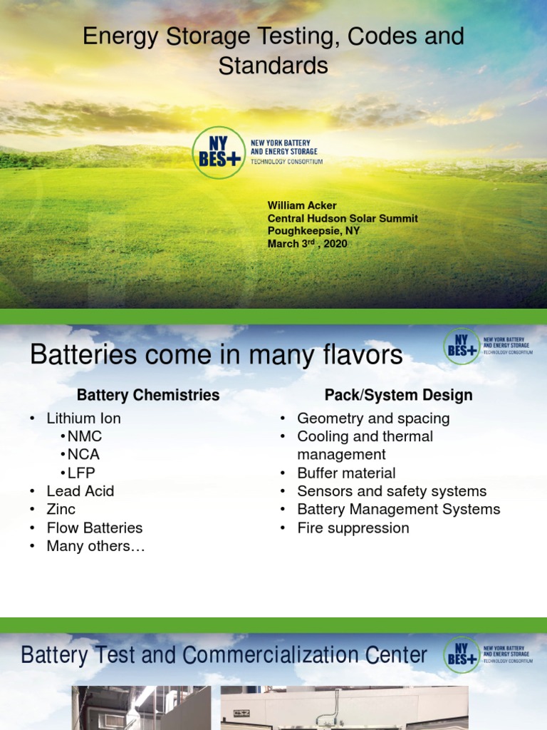 Energy Storage Standards Overview | PDF | Energy Storage | Lithium Ion ...