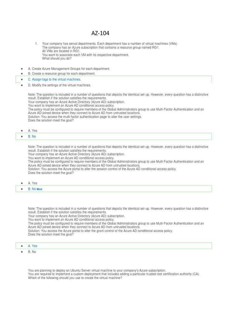 Az-104 1 | PDF | Active Directory | Virtual Machine