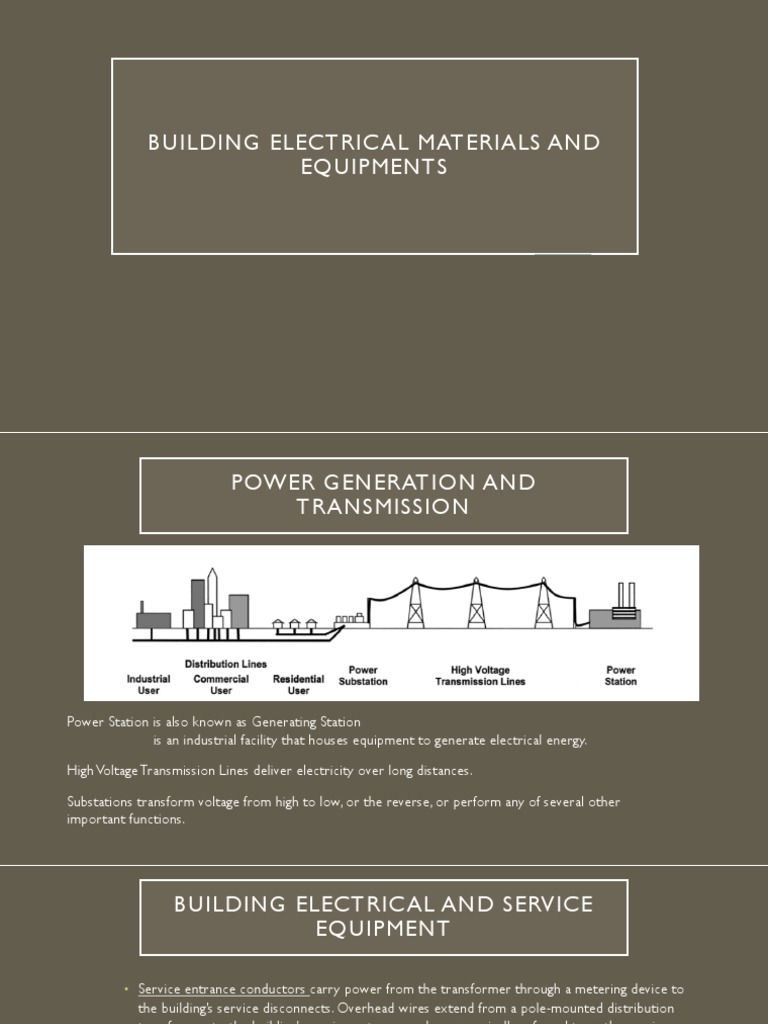 Building Electrical Materials Overview | PDF