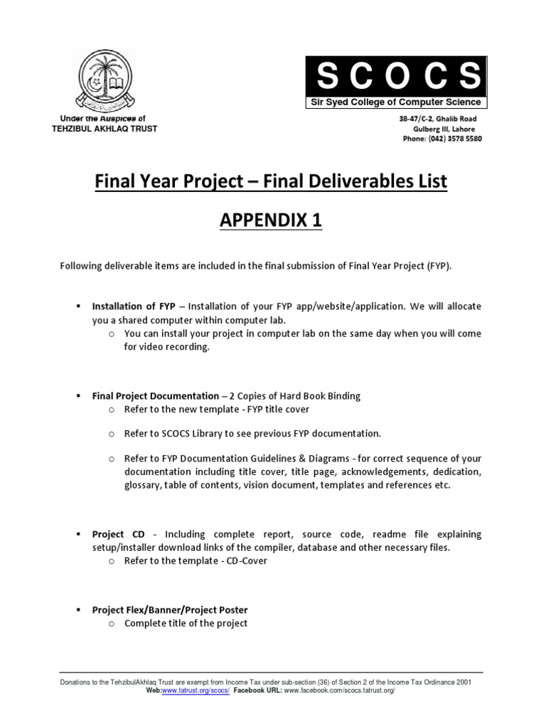 Appendix-1 FinalDeliverablesNotification | PDF | Computers