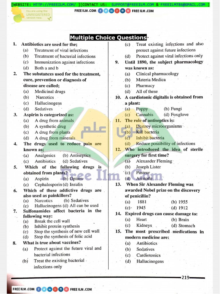 10th Bio Ch 18 Mcq Shortq Pdf