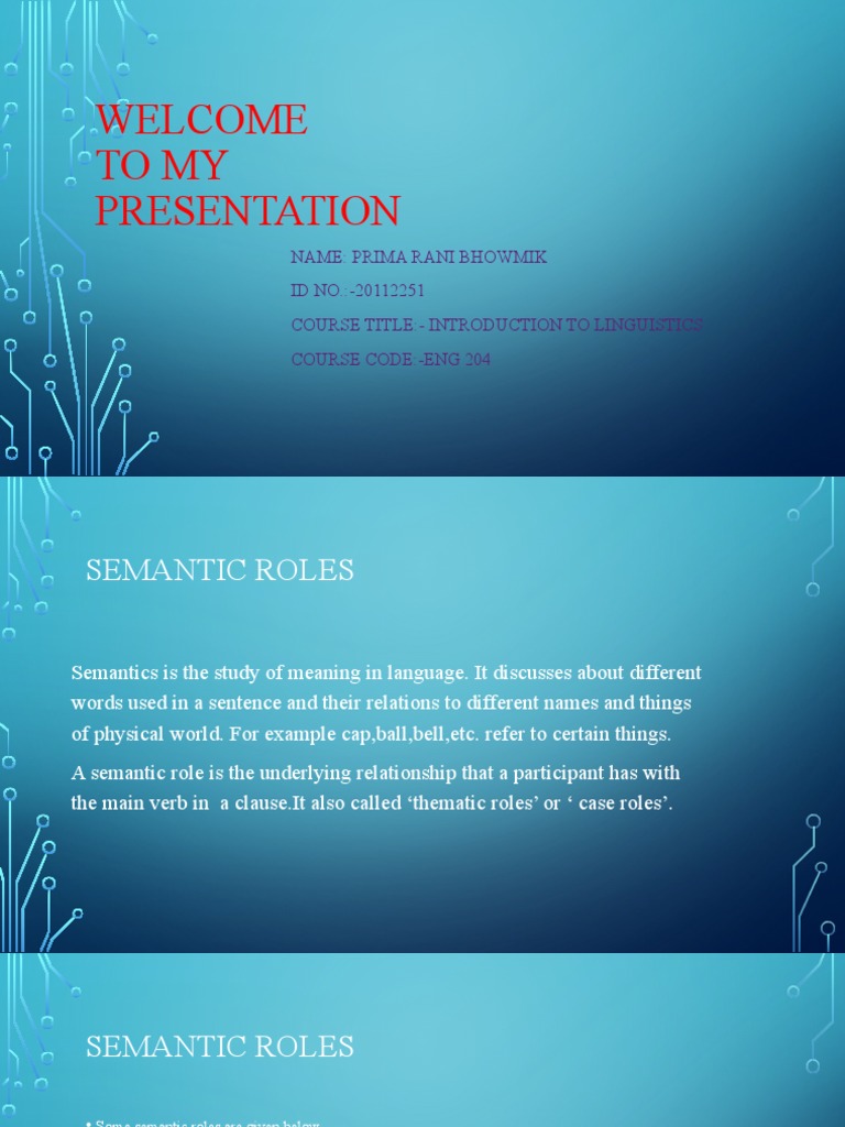 Welcome To My Presentation | PDF