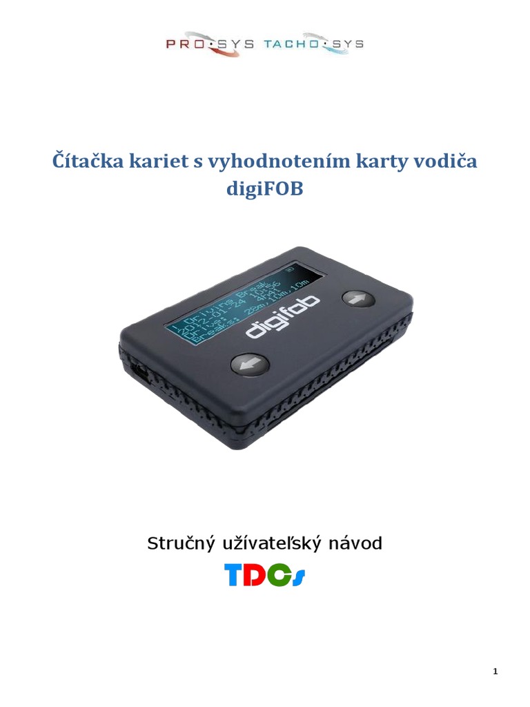 digiFOB SK Manuál | PDF