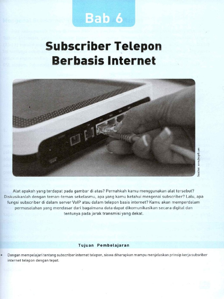 1 TLJ XII - Yudhistira BAB 6. Subscriber Telepon Berbasis Internet-Compressed | PDF