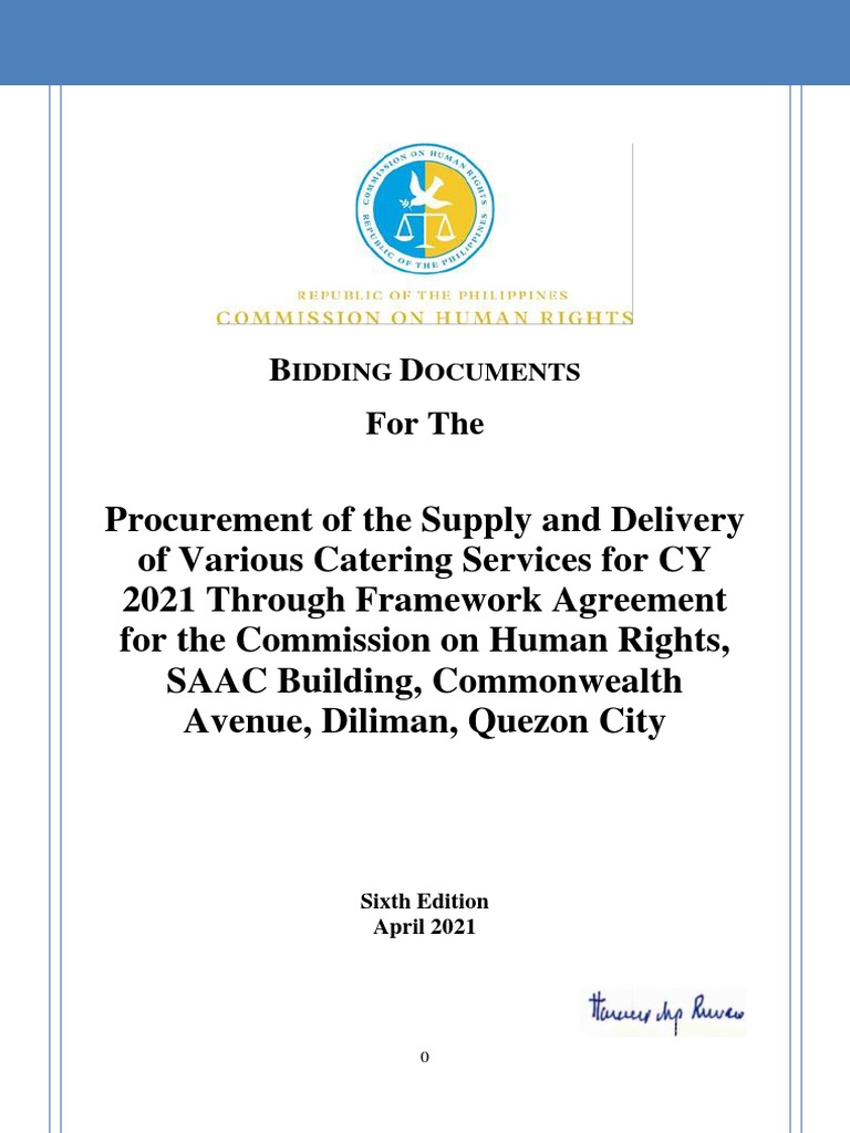 Bid Docs Catering Services | PDF | Lunch | Procurement