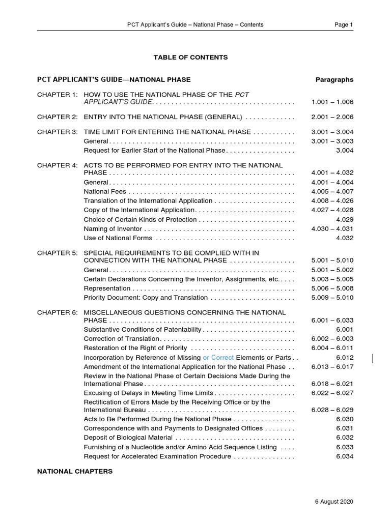 PCT National Phase Guide 2020 | PDF | Glossary Of Patent Law Terms | Patent