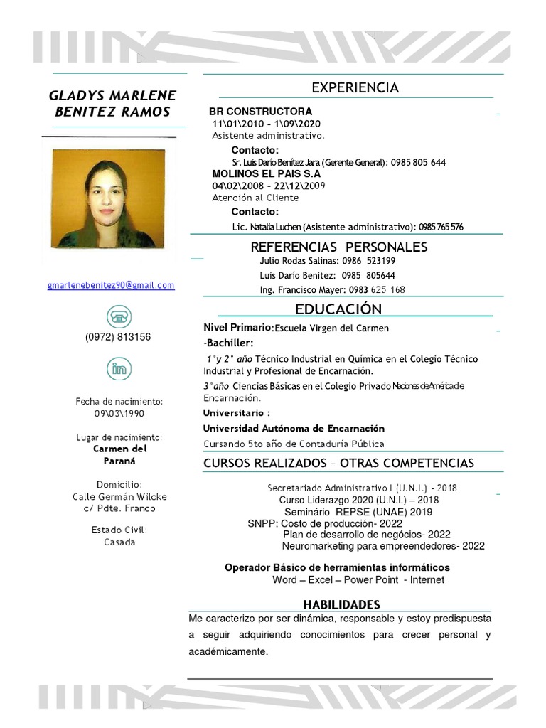 CV Marlene Benitez | PDF