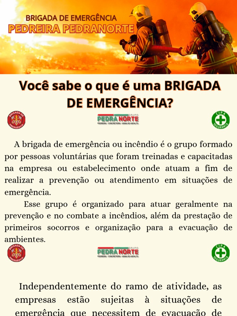 Você Sabe o Que É Uma Brigada de Emergência | PDF