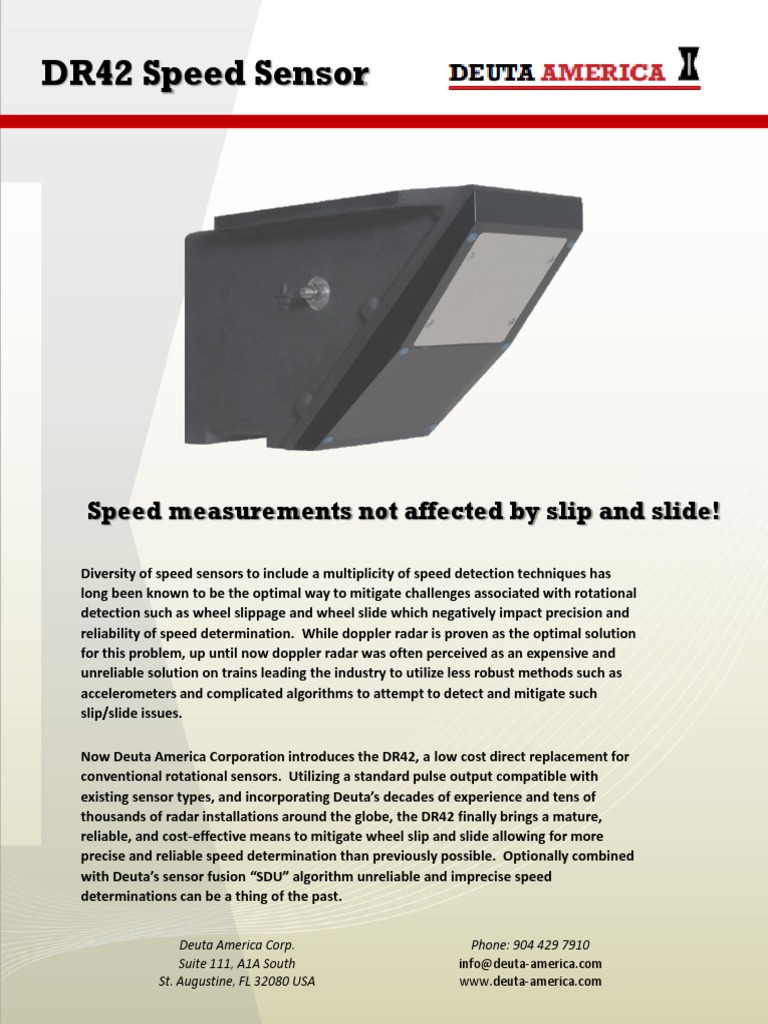 DR42 Datasheet | PDF | Radar | Sensor
