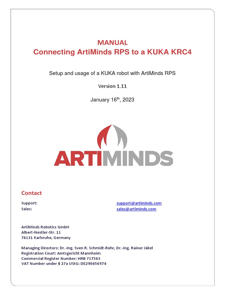 KUKA-ArtiMinds RPS Connection Guide | PDF | Computer Network | Computer File