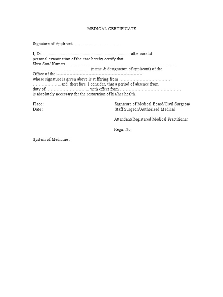 Medical Fitness & Unfit Certificate | PDF | Physician | Medicine