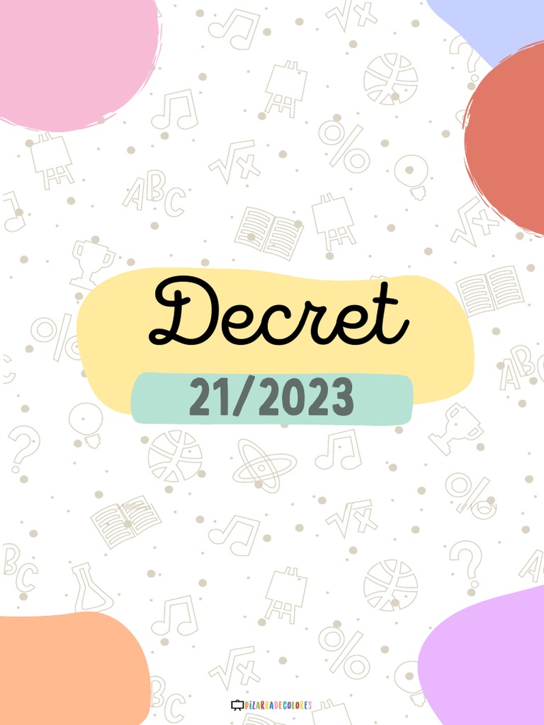 Decret 21-2023 Infantil | PDF