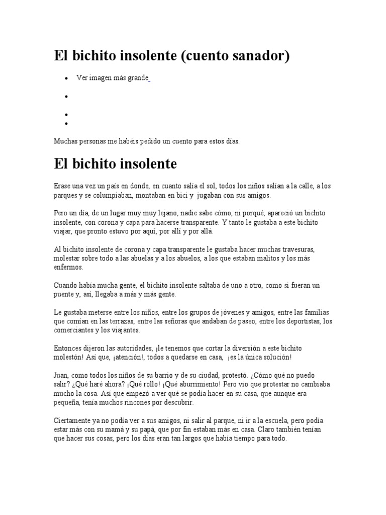 El Bichito Insolente | PDF
