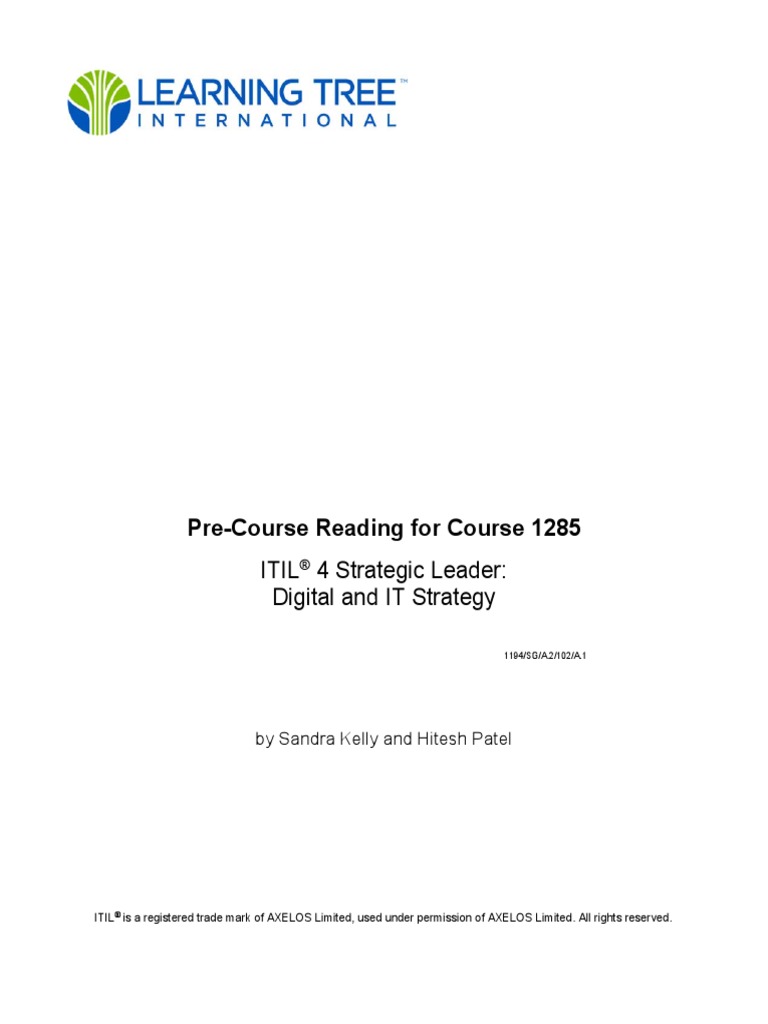 Pre-Course Reading For Course 1285 1285 - SG - A2 - 102 - A1 | PDF ...