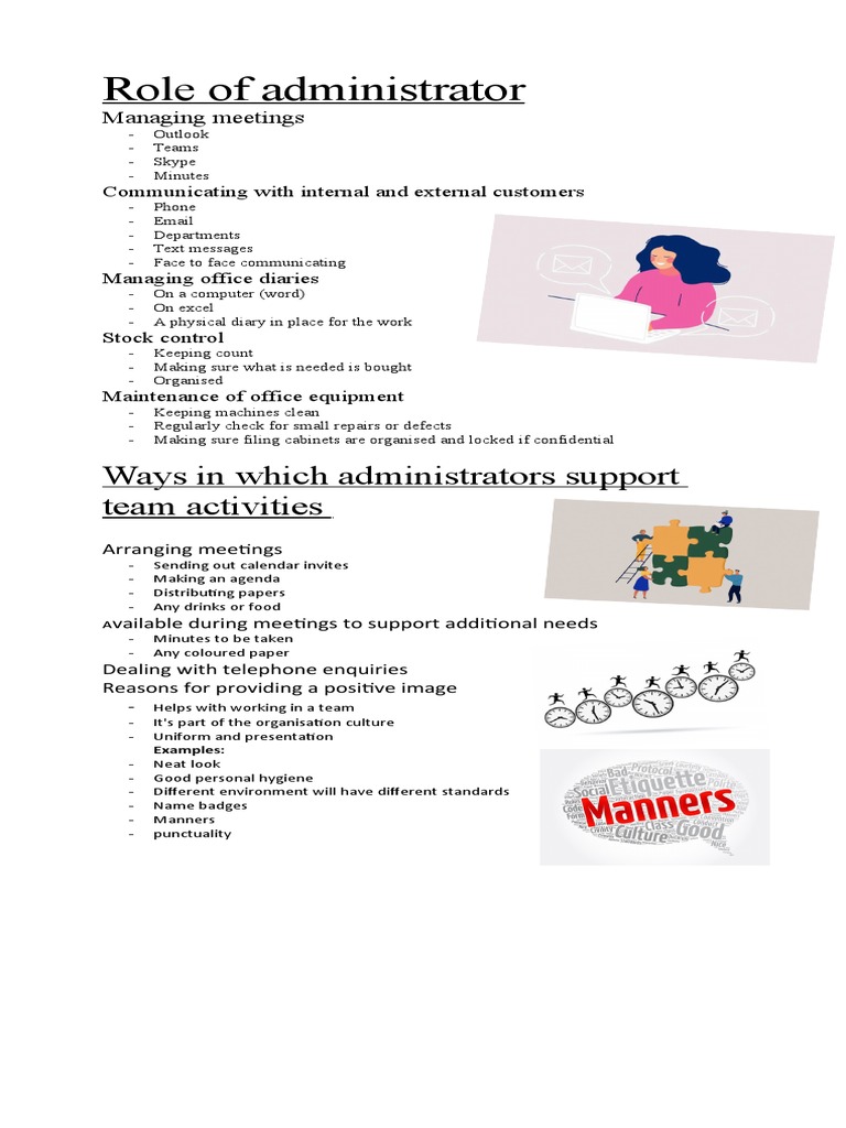 Role of Administrator | PDF