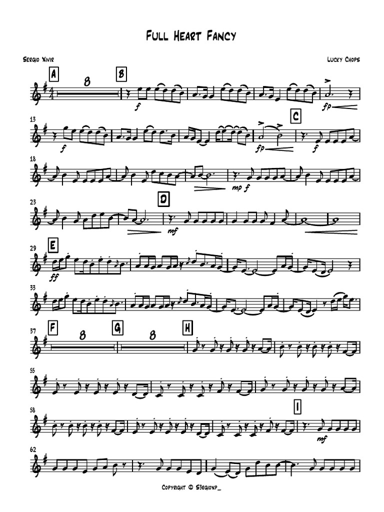 Full Heart Fancy Alto Sax | PDF
