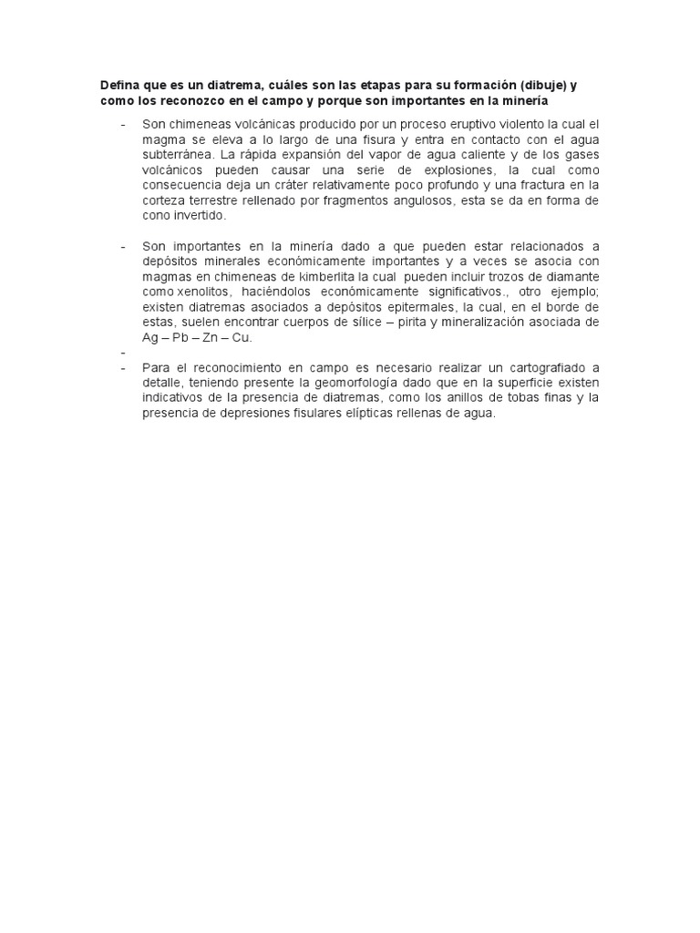 Respuesta Diatrema | PDF