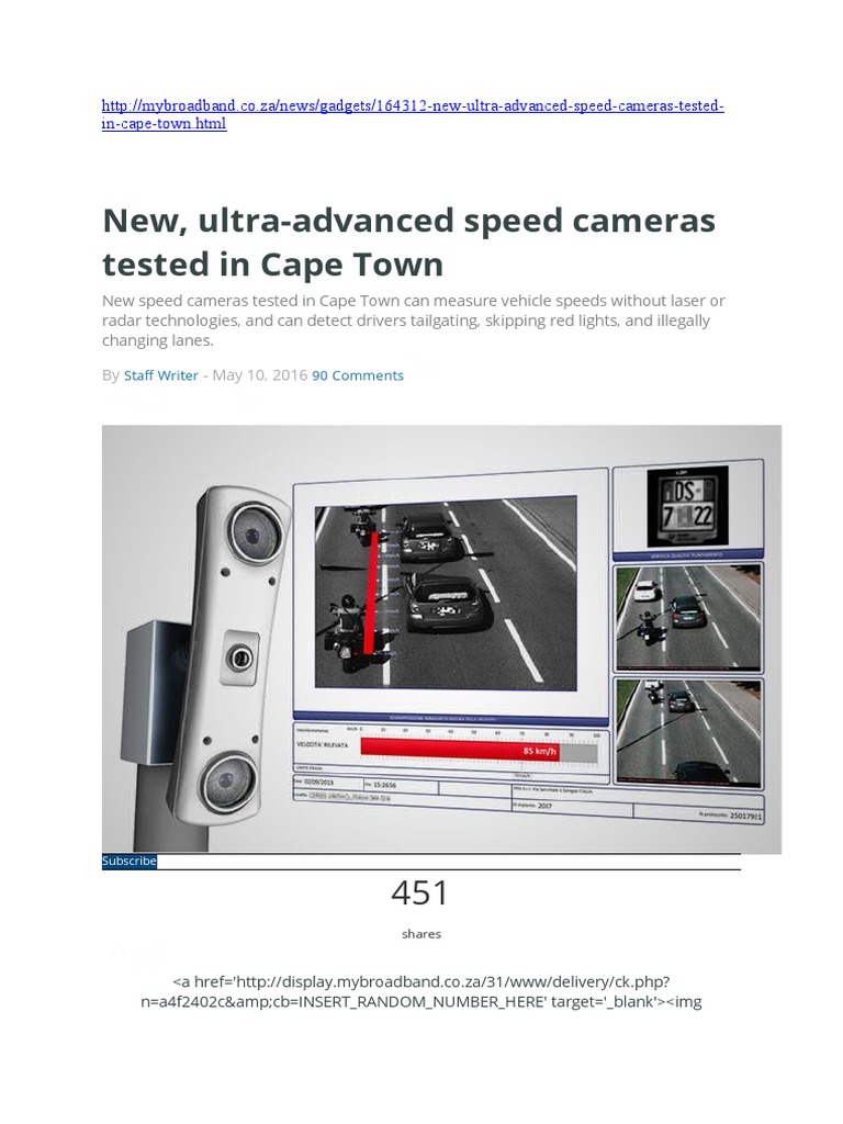 Kria Camera Syntell Cape Town | PDF | Traffic | Camera