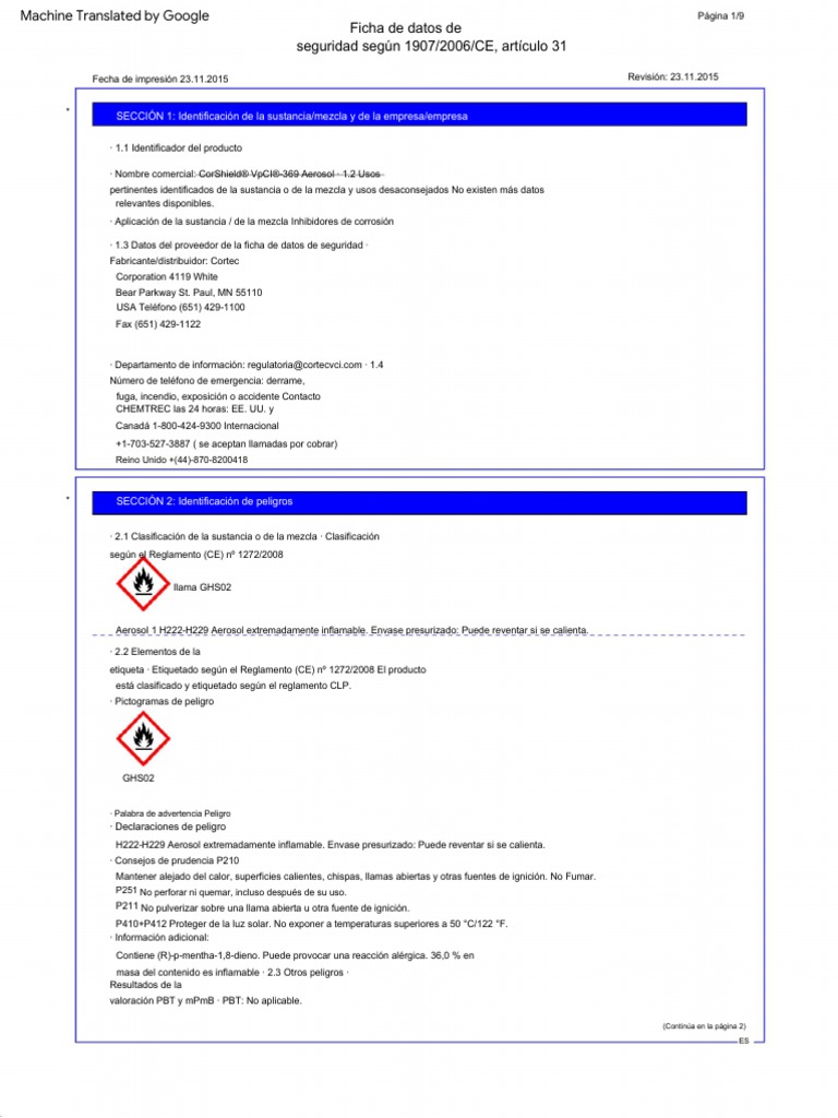 CorShield VpCI 369 Aerosol Ingles PDF