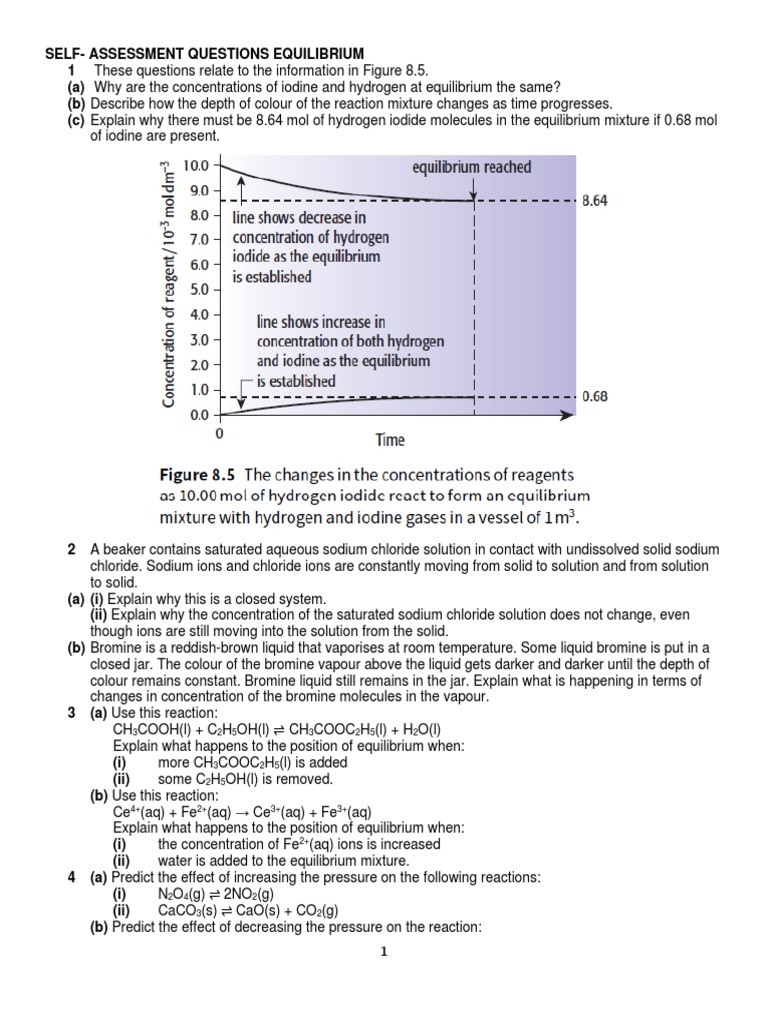 Equilibrium Self-Assessment-1 | PDF