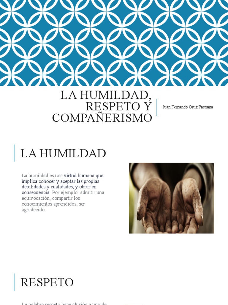 La Humildad, Respeto y Compañerismo | PDF