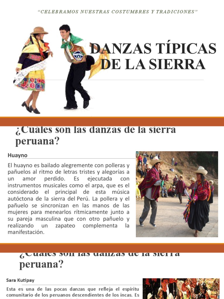 Danzas Típicas de La Sierra Exp 9 Sem 1 | PDF | Bailes | Perú