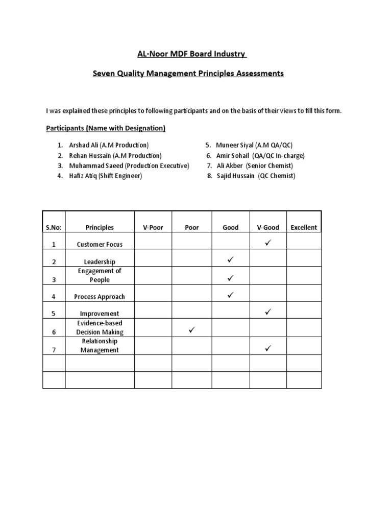 Seven QM Principles | PDF | Quality Management | Quality Management System