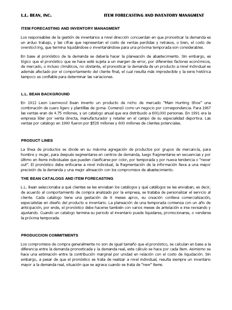 Item Forecasting And Inventory Managment Análisis Pdf Mercados