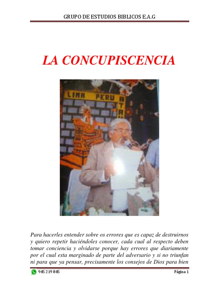 La Concupiscencia y sus Consecuencias | PDF | Pecado | Adulterio