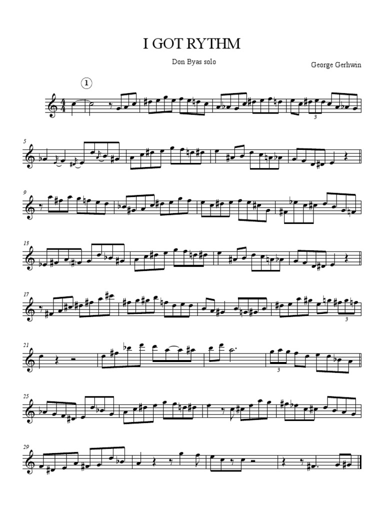 Don Byas Rhythm Changes Transcription | PDF