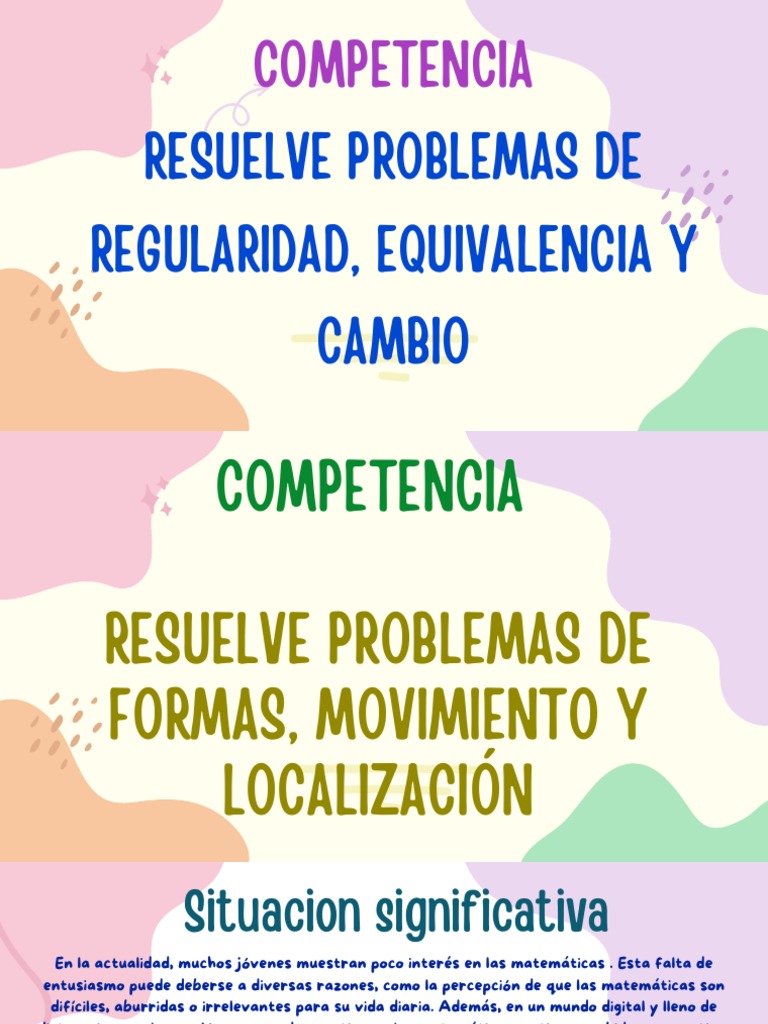 Competencia RESUELVE PROBLEMAS DE REGULARIDAD, EQUIVALENCIA Y CAMBIO | PDF