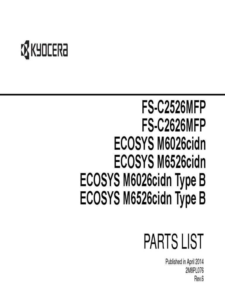 Kyocera PC - FS-C2526 - 2626 - M6026 - M6526 - TYPE - B | PDF | Equipment | Manufactured Goods