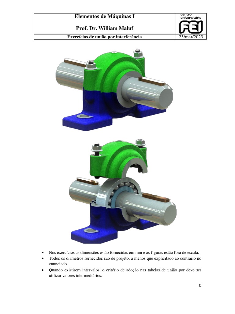 2 Exercicios de Unioes Por Interferencia | PDF | Eixo | Estresse (Mecânica)