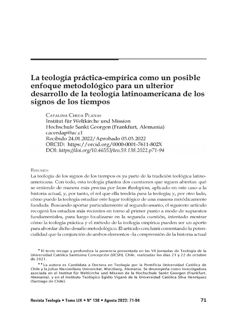 Teología Práctica Como Posible | PDF