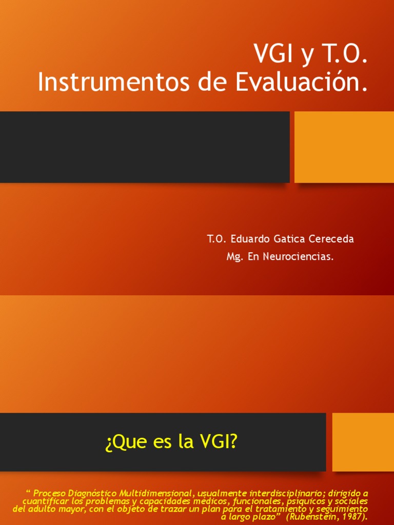 VGI y T.O. 2021 | Download Free PDF | Vejez | Evaluación