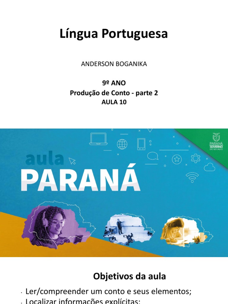 Língua Portuguesa 9 Ano Slides Aula10 | PDF