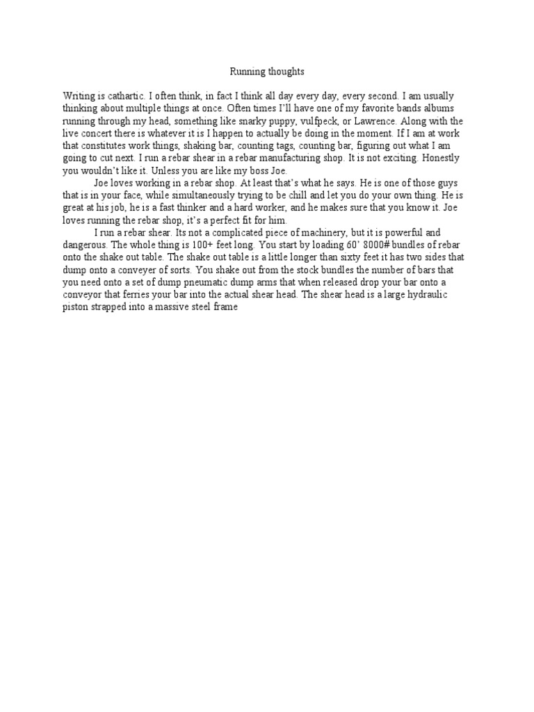 Running Thoughts | PDF