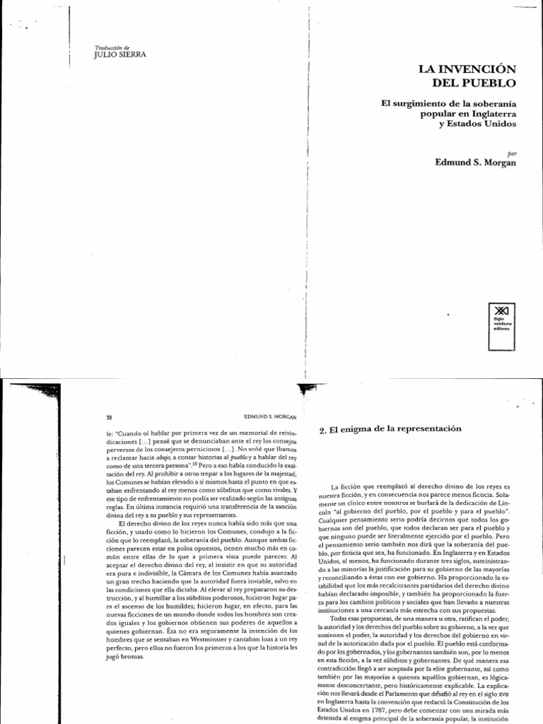Edmun - Morgan La Invención Del Pueblo | PDF