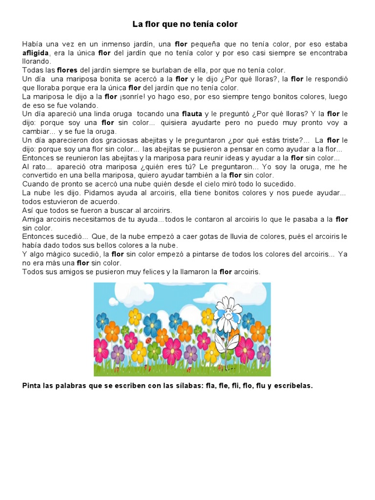 La flor sin color y su transformación | PDF